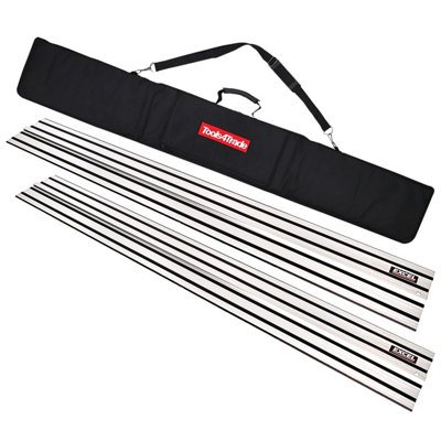 Excel Plunge Saw Guide Rail Set 2 x 1.5m Aluminium Tracks with Carry ...