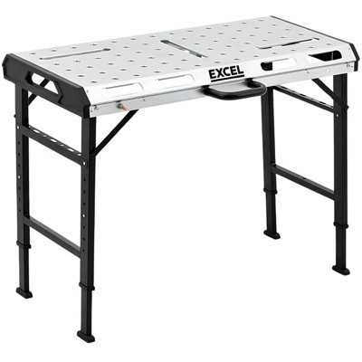 Excel Portable Steel Welding Table & Workbench Adjustable Height, 450kg ...
