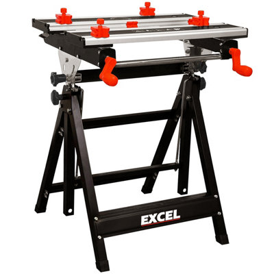 Excel Portable Workbench Vise 2ft Foldable Heavy Duty Stand Capacity ...