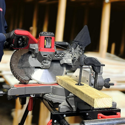 Excel Sliding Mitre Saw Double Bevel 305mm 240V/1800W & Laser with ...