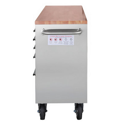 Excel Stainless Steel 10 Drawer Roller Tool Cabinet & Workbench Heavy ...