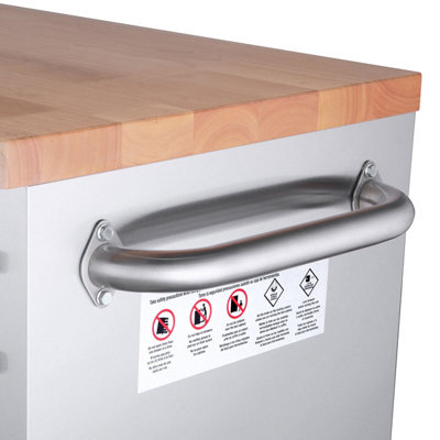 EXCEL STAINLESS STEEL 10 DRAWER ROLLER TOOL CABINET & WORKBENCH WITH ...