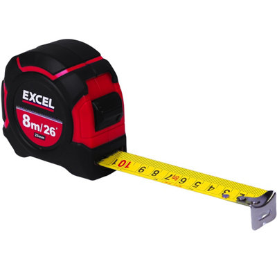 Buy Excel Tape Measure 8m/26ft Pack of 3 at B&Q