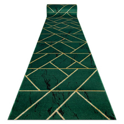 Exclusive EMERALD Runner 1012 glamour, stylish marble, geometric bottl ...