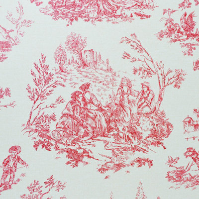 Exclusive Shades Cream Red Toile De Jouy Country Animal Print Theme ...