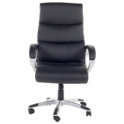 Executive Chair Swivel KING Faux Leather Black