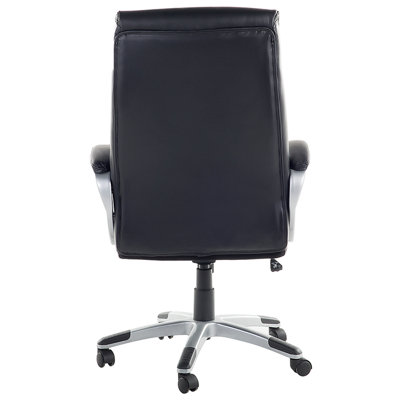Executive Chair Swivel KING Faux Leather Black