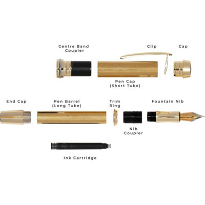 Executive Fountain Pen Kit - Gold