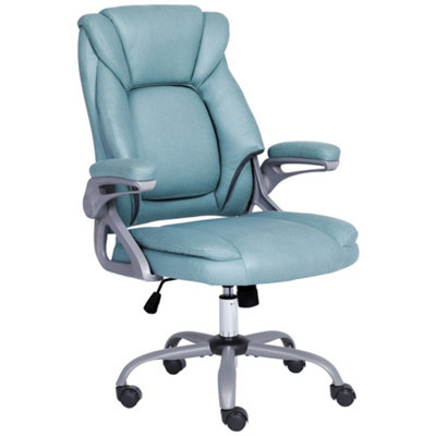 Executive Office Chair with Flip-up Armrests, PU Leather Ergonomic ...