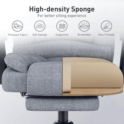Executive Office Chair with Footrest,Computer Chair with Tilt Function ...
