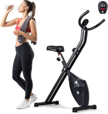 Exercise Bike, Foldable Fitness Bike with LCD Display and 8-Level ...