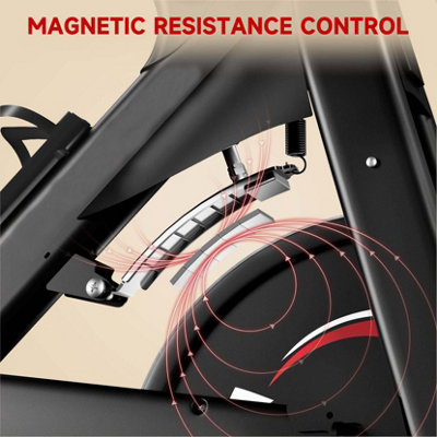 Exercise Bike, Indoor Bike with Silent Belt Drive, Heavy Flywheel and ...