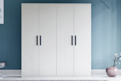 Exeter 4 Door Wardrobe White 173x120x43 cm