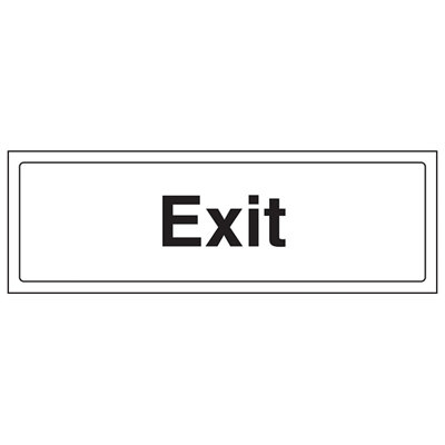 Exit General Workplace Door Sign - Adhesive Vinyl - 300x100mm (x3)
