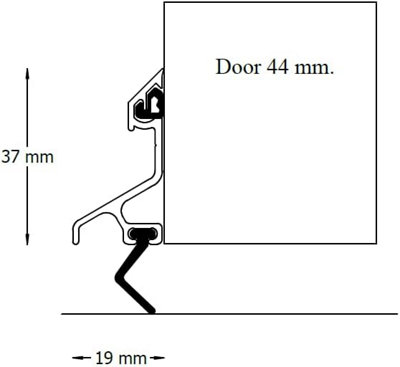Exitex Exeplex Rain Deflector 914mm (36") Aluminium Door Draught ...