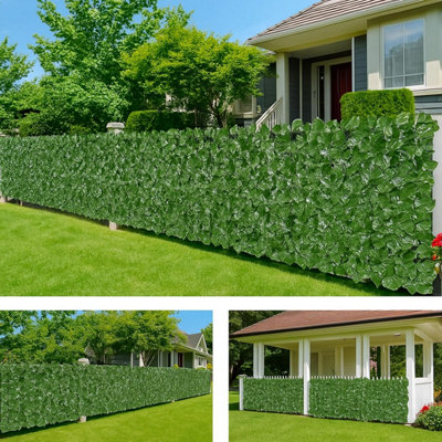 Expandable Artificial Ivy Hedge Privacy Screen 1m x 3m