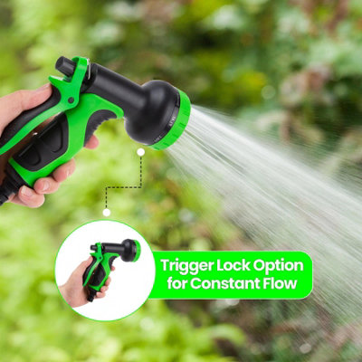 Expandable Garden Hose 30M/100FT With Spray Gun - Green