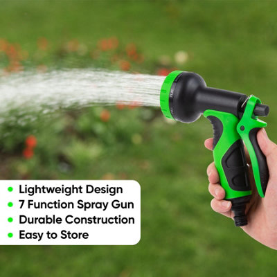 Expandable Garden Hose 30M/100FT With Spray Gun - Green