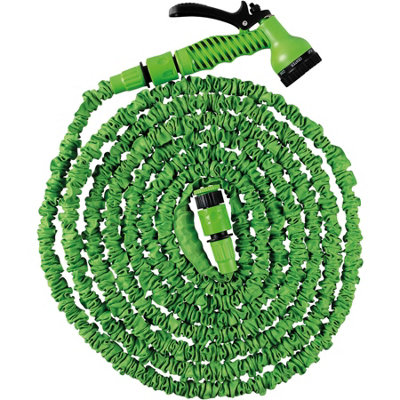 Expandable Green Garden Hose 100ft - Twist, Kink & Tangle Free Flexible ...