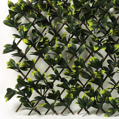 Expanding Decorative Trellis Artificial Green Leaf Willow Trellis Panel ...