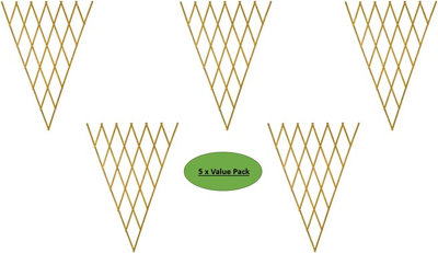 Expanding Garden Fan Trellis, Tan, 180 x 90cm (6ft x 3ft) Pack of 5 ...