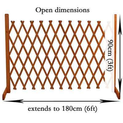 Expanding Wooden Trellis Fence Freestanding Garden Screen Divider ...