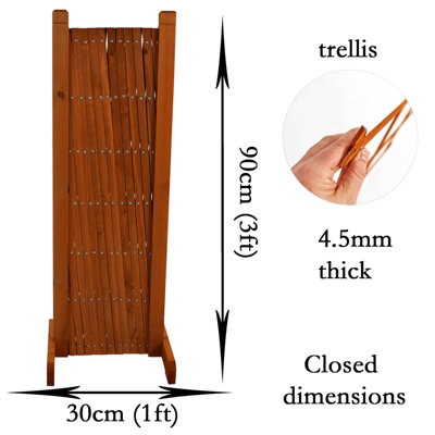 Expanding Wooden Trellis Fence Freestanding Garden Screen Divider ...