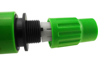 Expanding-x hose replacement female hose end connector/adaptor in green