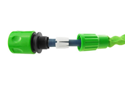 Expanding-x hose replacement female hose end connector/adaptor in green