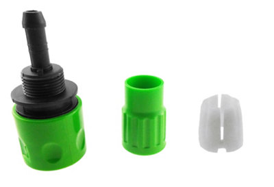 Expanding-x hose replacement female hose end connector/adaptor in green
