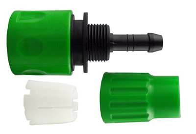 Expanding-x hose replacement female hose end connector/adaptor in green