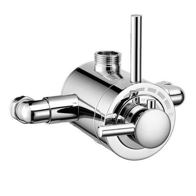 EXPOSED MODERN CONCENTRIC THERMOSTATIC SHOWER MIXER VALVE CHROME - 1 OUTLET