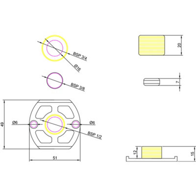 Exposed Thermostatic Shower Bar Valve Easy Fit Shower Fixing Kit inc ...