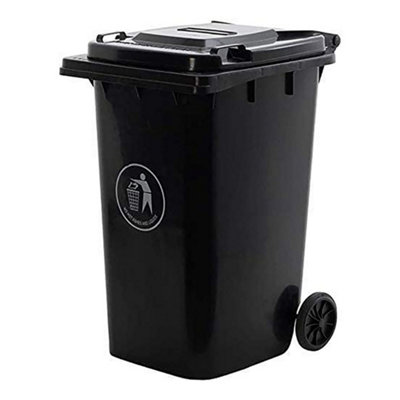 Express Wheelie Bins Black/Grey Outdoor Wheelie Bin for Trash & Rubbish ...