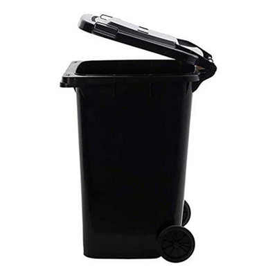 Express Wheelie Bins Black/Grey Outdoor Wheelie Bin for Trash & Rubbish ...