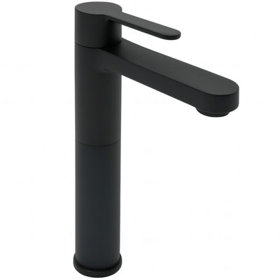 Exstasy Tall Mono Basin Mixer Tap Black - Modern Matt Finish, High-Rise ...