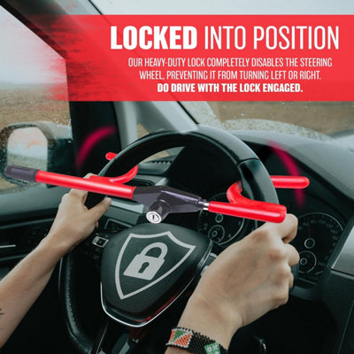 Extendable Car Wheel Steering Lock Van Caravan Vehicle Locking ...