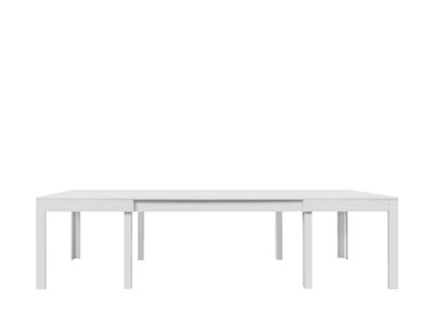 Extendable Dining Table White Rectangular 160 to 300cm Large Kitchen ...