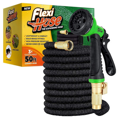 Extendable Garden Hose Pipe - 8 Function Spray Gun - Extra Strength ...