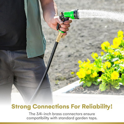 Extendable Garden Hose Pipe - 8 Function Spray Gun - Extra Strength ...