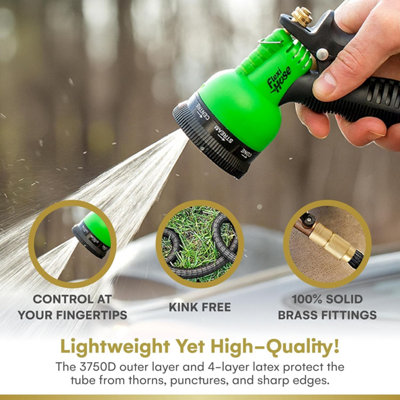 Extendable Garden Hose Pipe - 8 Function Spray Gun - Extra Strength ...