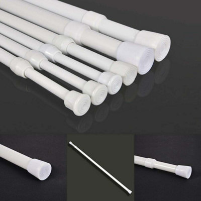 Buy Extendable Spring Rods Loaded Telescopic Net Voile Tension Curtain ...
