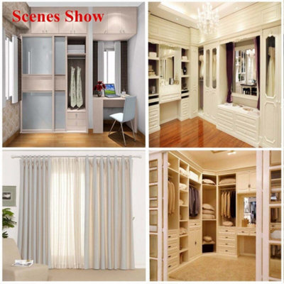 Extendable Spring Rods Loaded Telescopic Net Voile Tension Curtain Rail ...