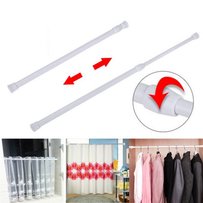 Extendable Spring Rods Loaded Telescopic Net Voile Tension Curtain Rail ...