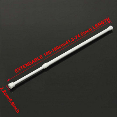 Extendable Spring Rods Loaded Telescopic Net Voile Tension Curtain Rail ...