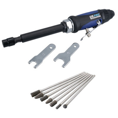 Extended Air Die Grinder 1/4in Collet 25000 RPM 5in Shaft + 7 Long ...