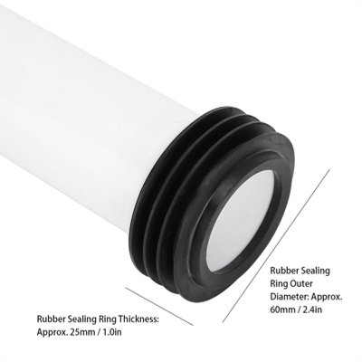 Extended Flushing Tube for White Concealed Toilet Water Tank - Straight ...