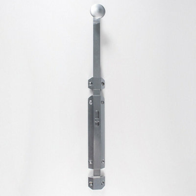 Extended Surface Mounted Flat Door Bolt Lock 355 x 36mm Satin Chrome
