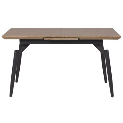 Extending Dining Table BARBOSA Dark Brown 140/180 cm 80 cm