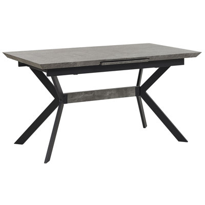 Extending Dining Table BENSON Light Grey 140/180 cm 80 cm